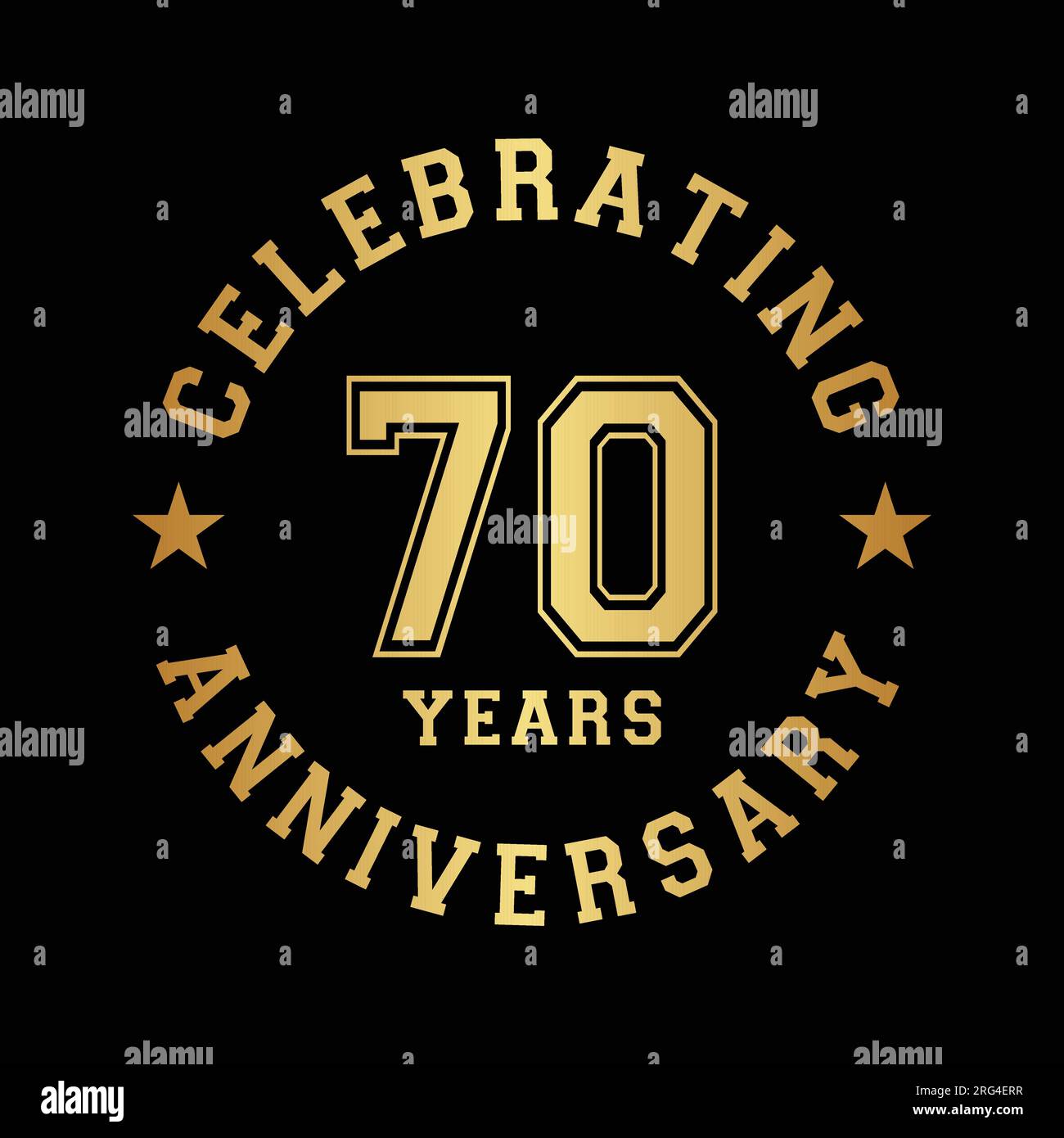 70 years anniversary celebration design template. 70th vector and ...