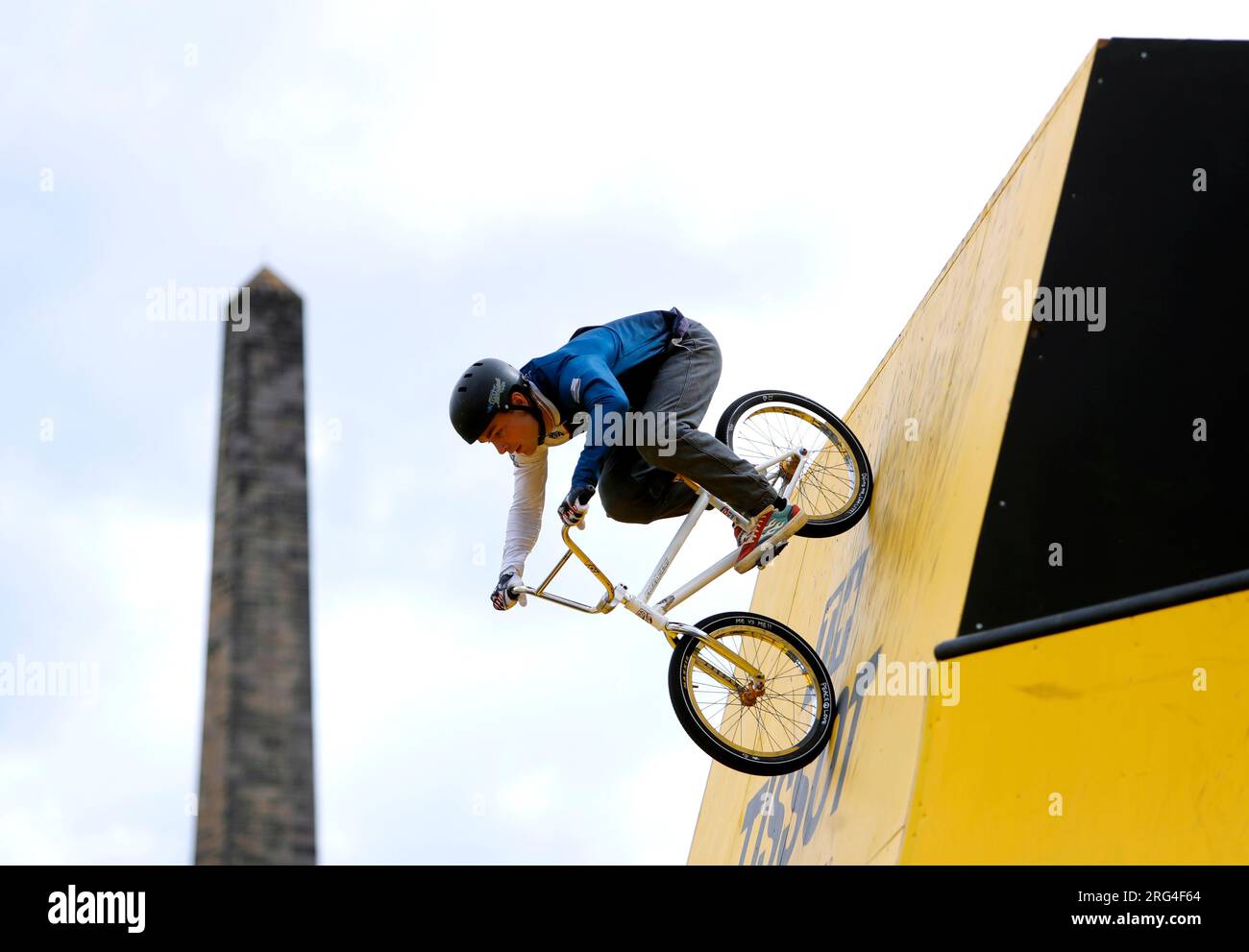USA's Jacob Thiem competes in heat 2 of the Men's Elite BMX Freestyle ...