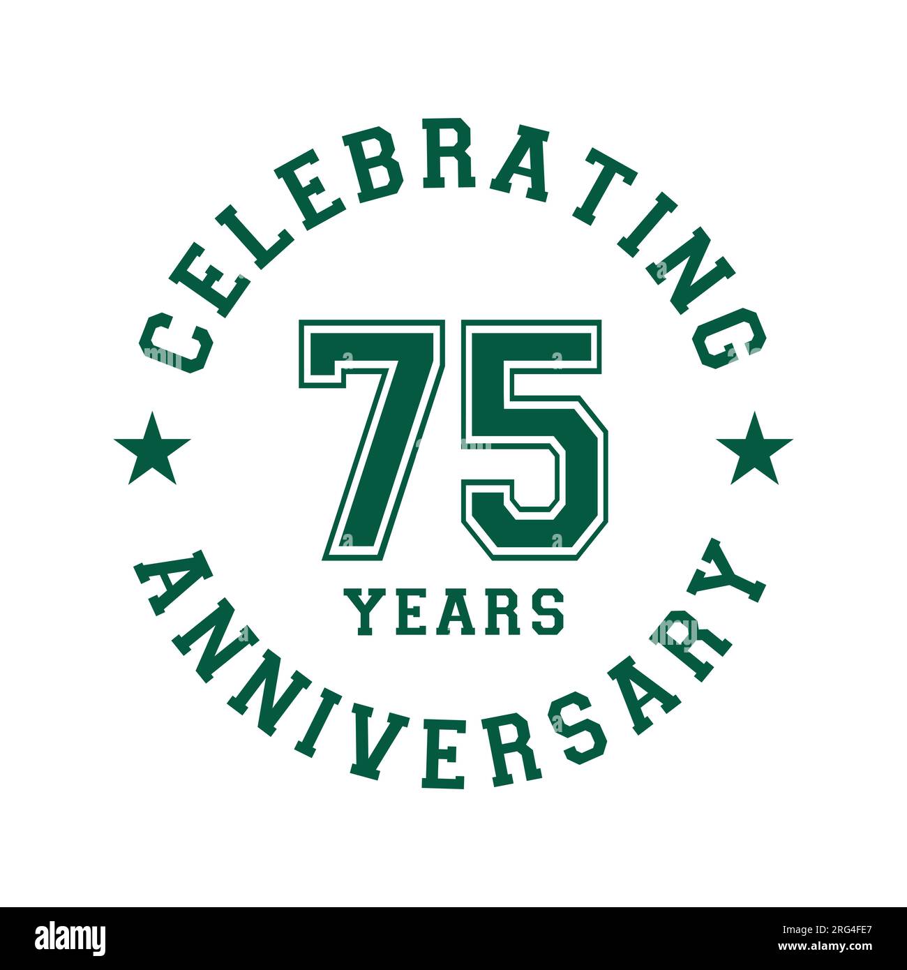 75 years anniversary celebration design template. 75th vector and ...