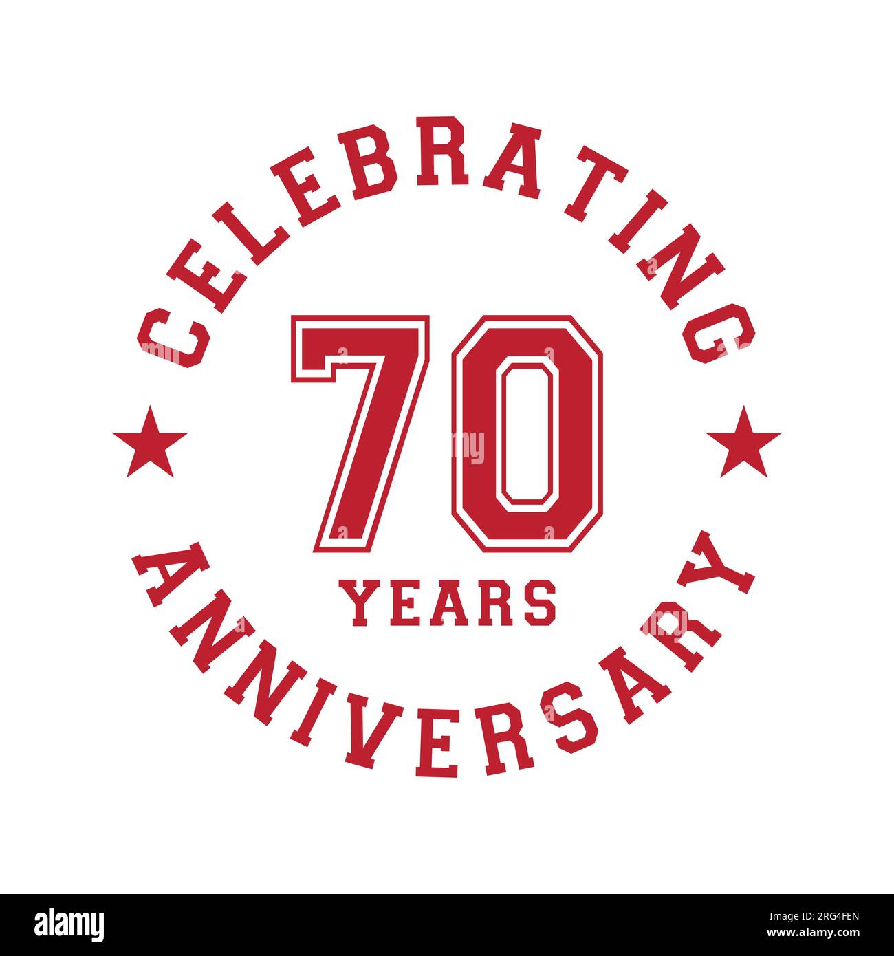 70 years anniversary celebration design template. 70th vector and ...