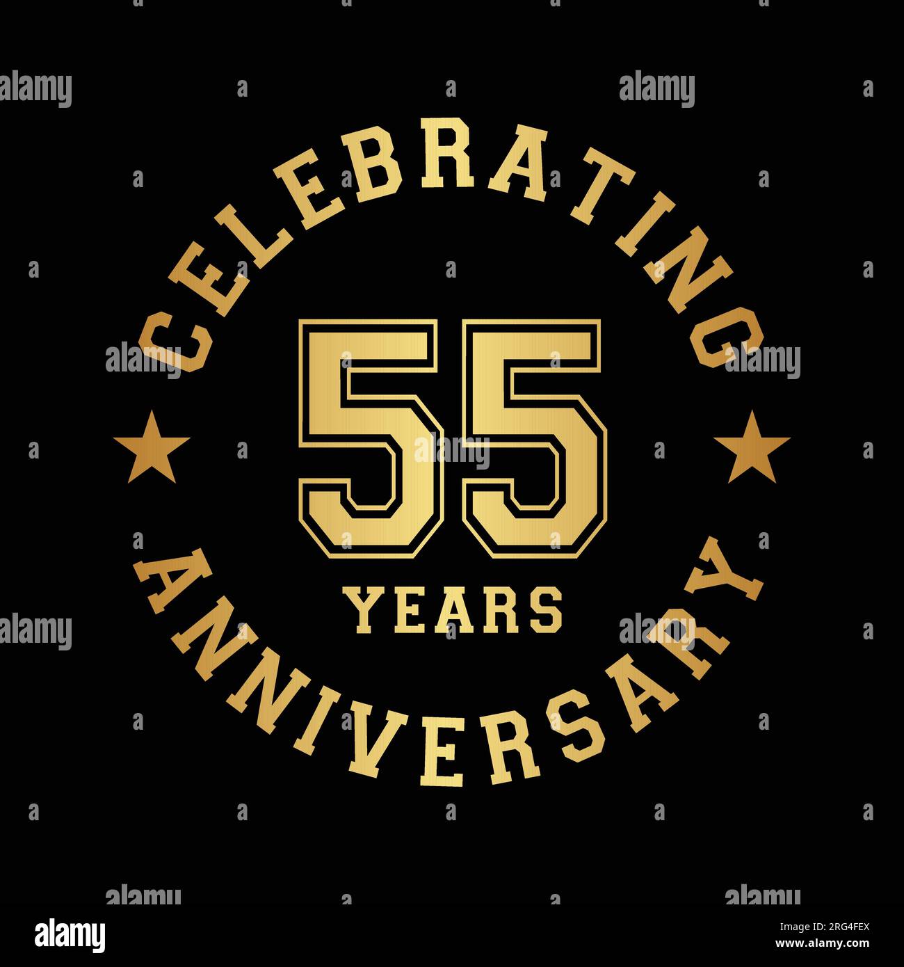 55 years anniversary celebration design template. 55th vector and ...