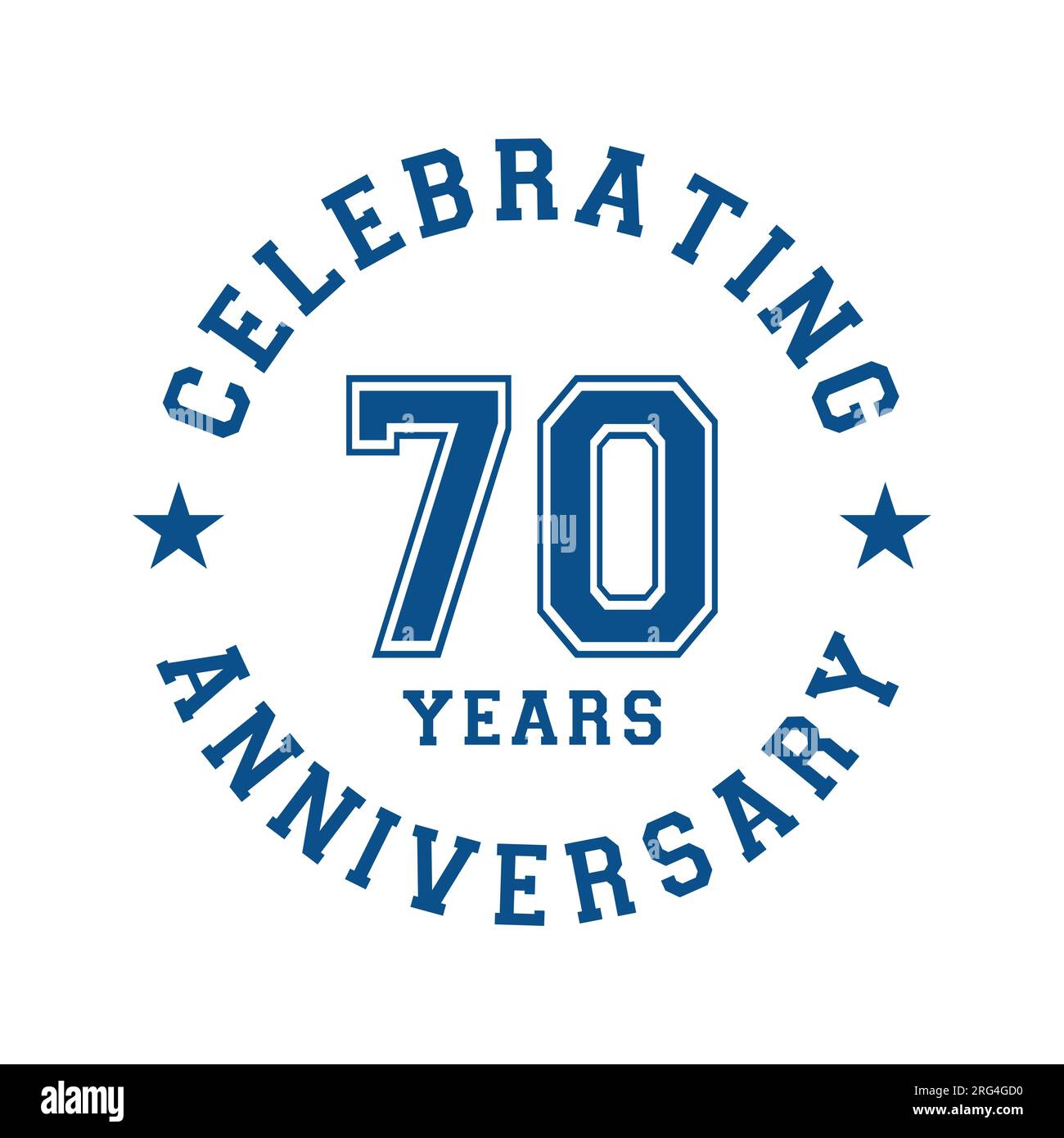 70 years anniversary celebration design template. 70th vector and ...