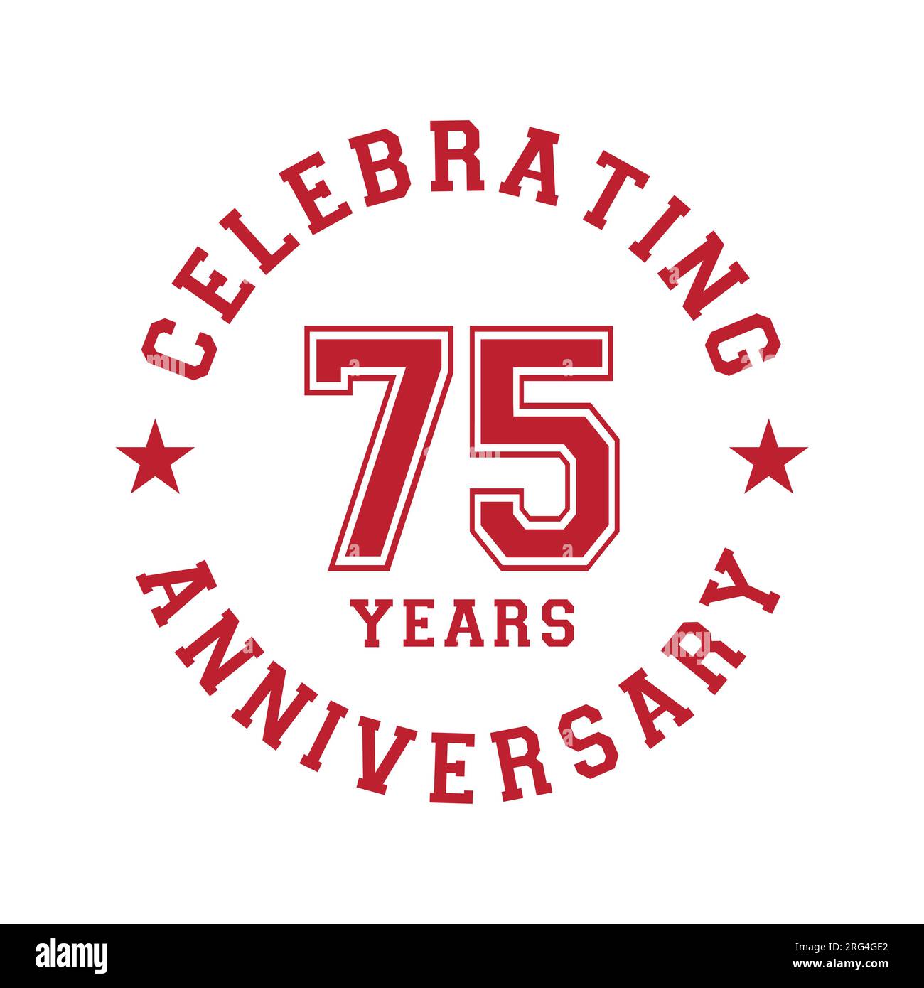 75 years anniversary celebration design template. 75th vector and ...