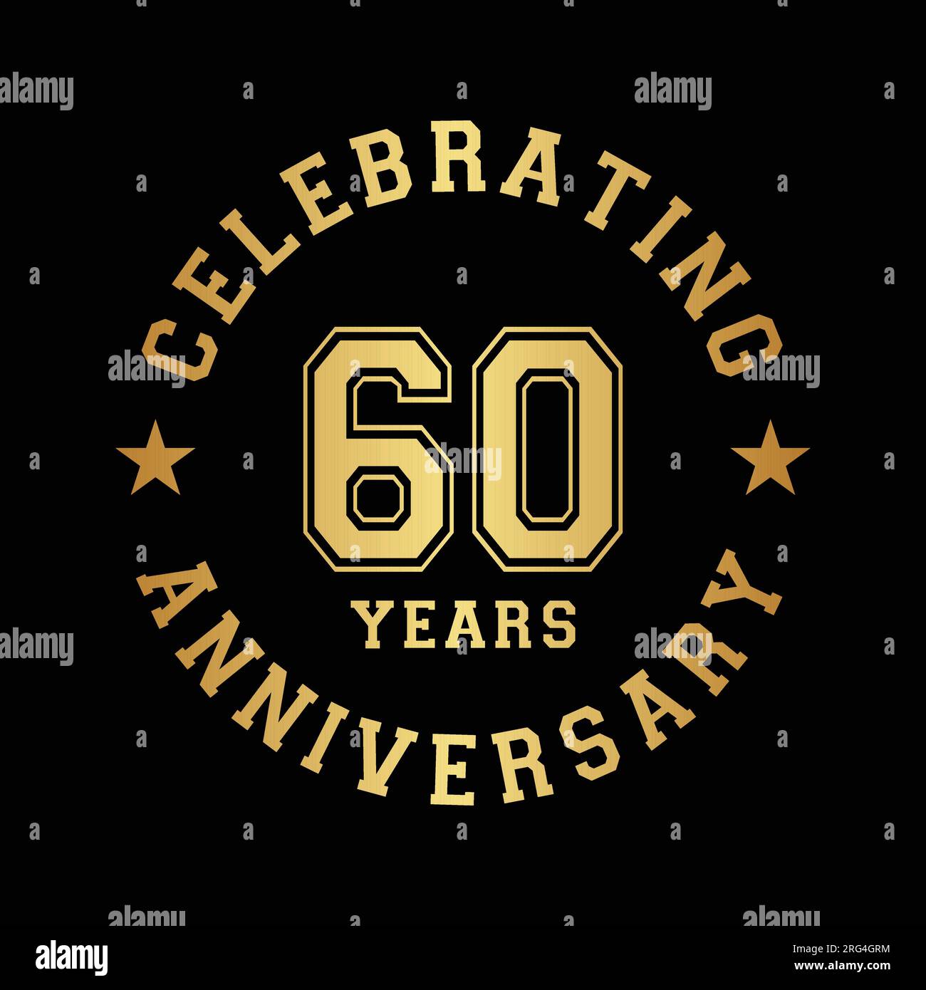 60 years anniversary celebration design template. 60th vector and ...