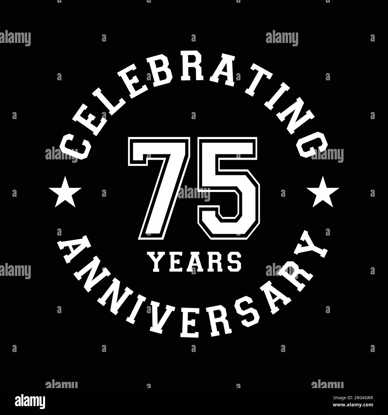 75 years anniversary celebration design template. 75th vector and ...