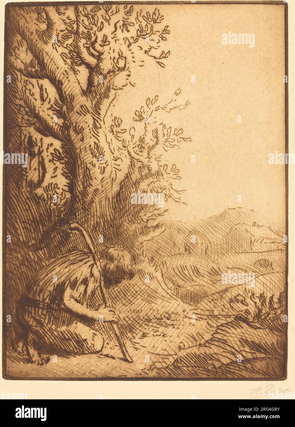 The Prodigal Son, 4th plate (L'enfant prodigue) by Alphonse Legros ...