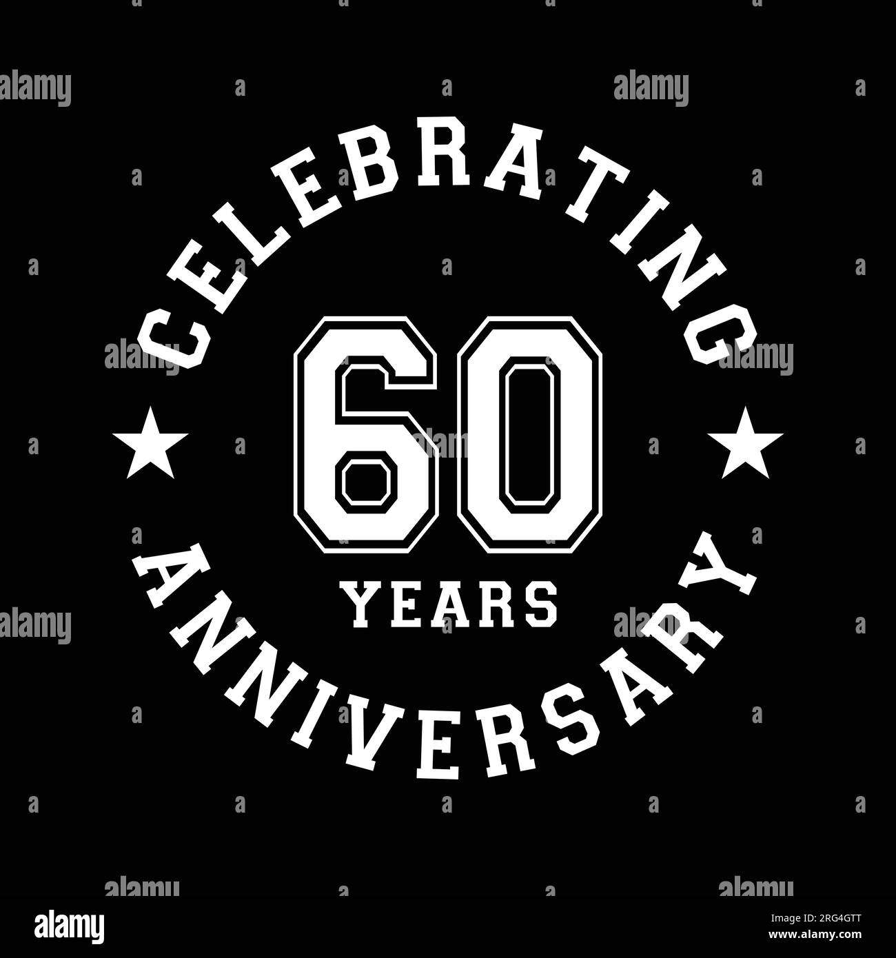 60 years anniversary celebration design template. 60th vector and ...