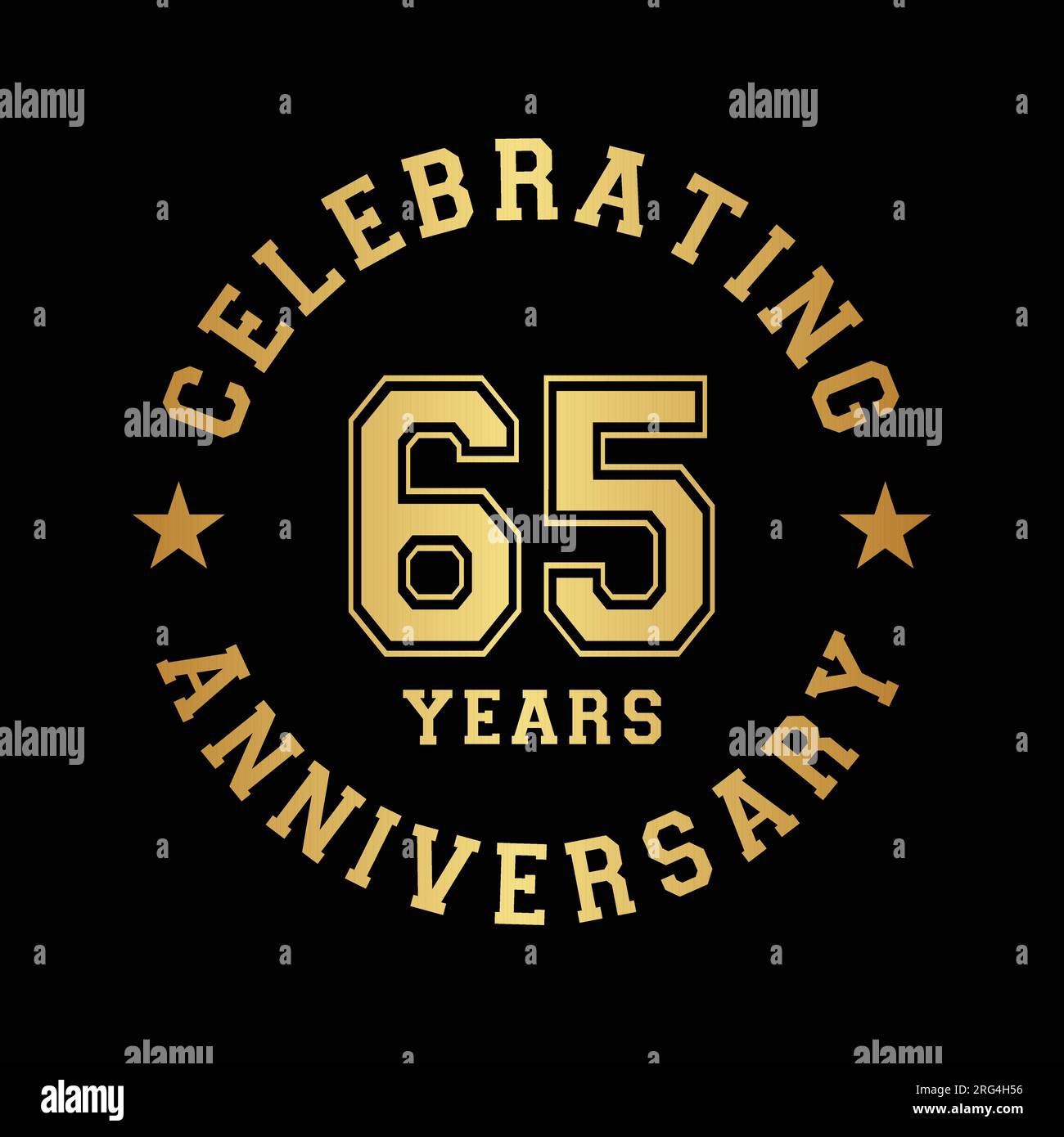 65 years anniversary celebration design template. 65th vector and ...