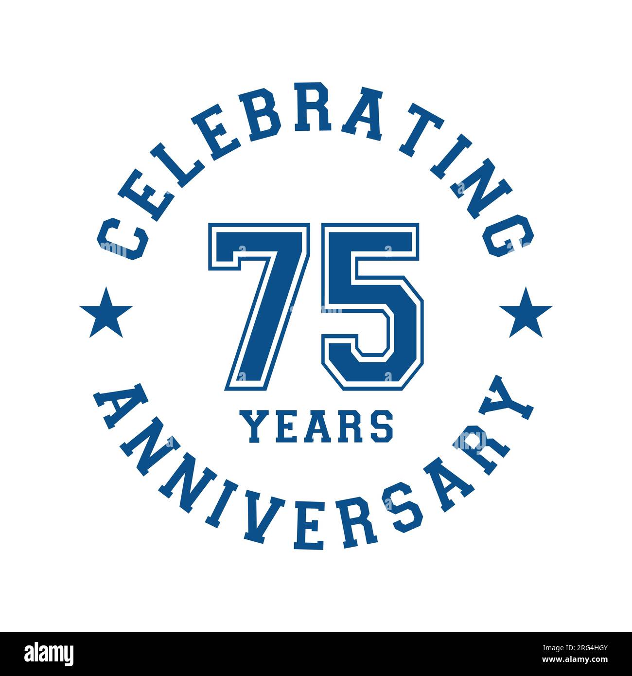 75 years anniversary celebration design template. 75th vector and ...