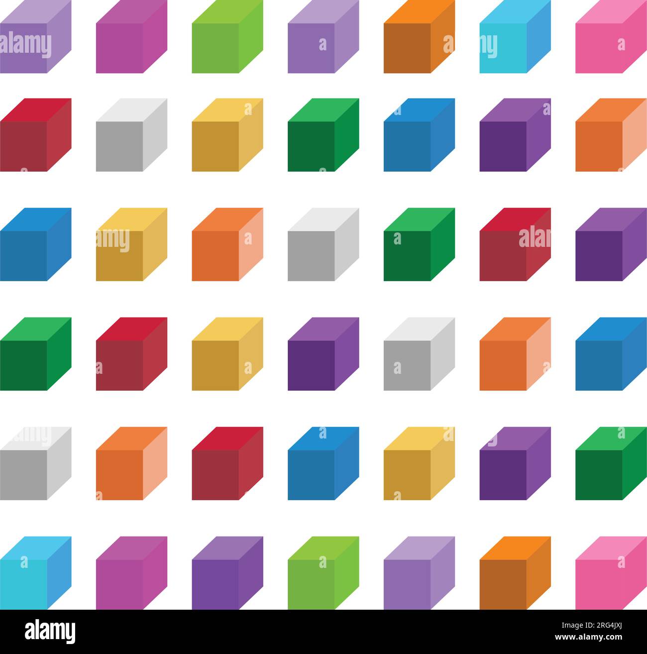 Isometric Cube In More Colors Vector Illustration Geometric 3d Shapes Stock Vector Image And Art