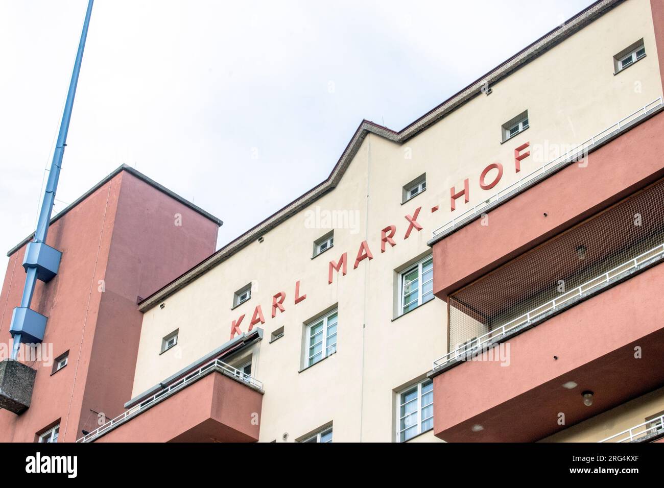 Vienna, Austria. 06 August 2023: Karl Marx-Hof housing complex and the ...