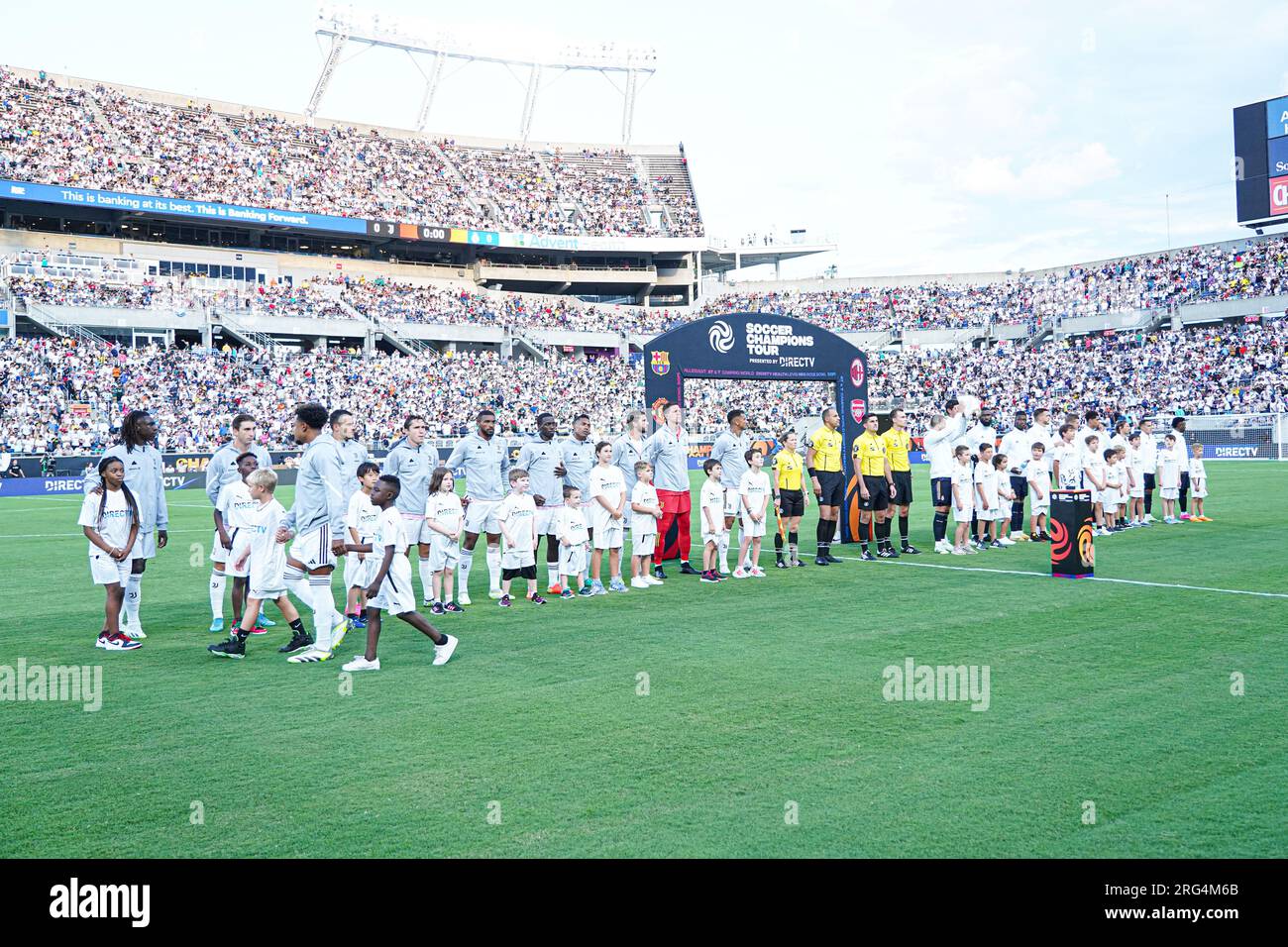 Orlando, Florida, USA, August 1, 2023, Juventus and Real Madrid players ...