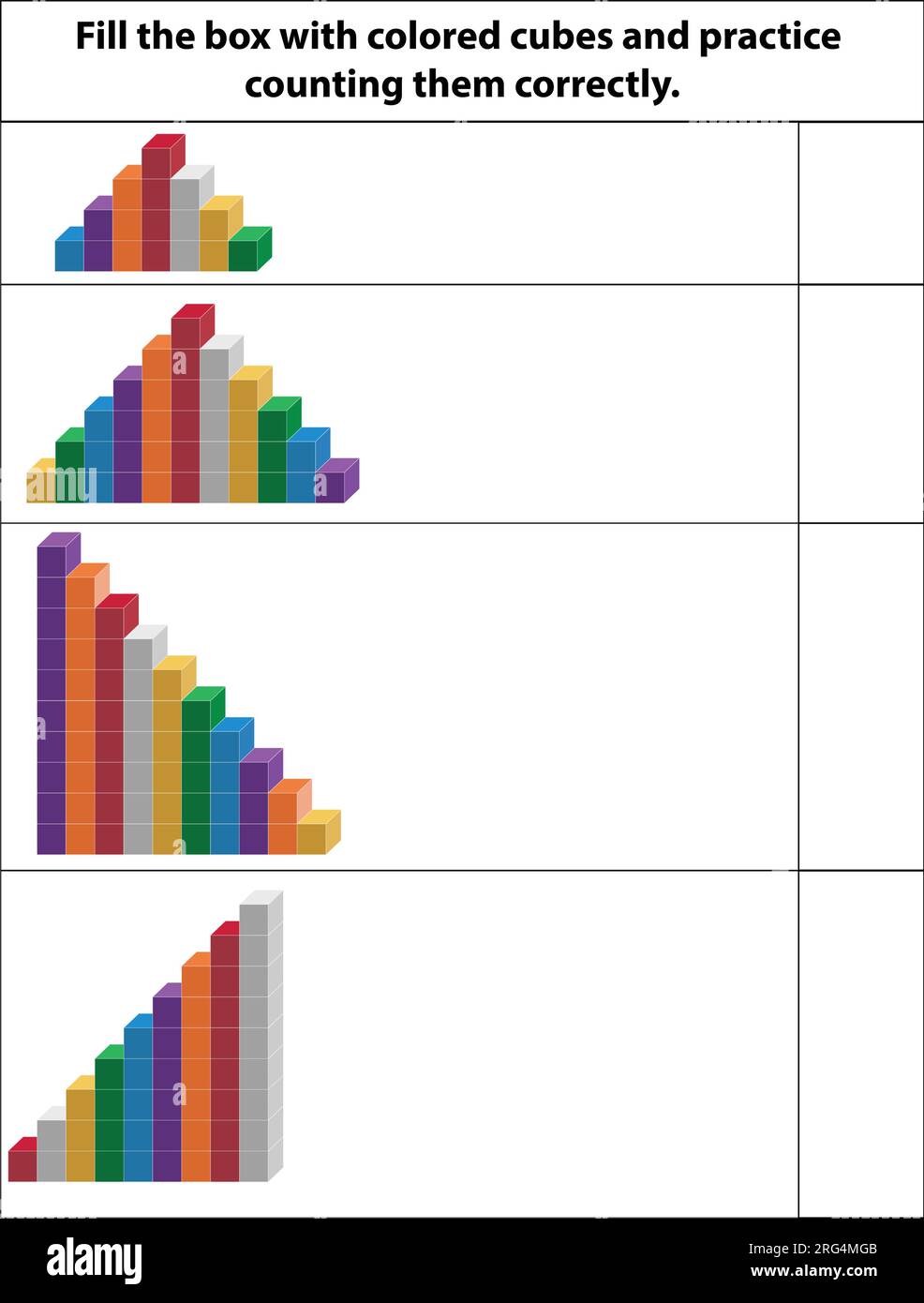 Color Cubes Pyramids Counting Exercise 3d More Color Cube Shapes Mathematics Of A Geometric
