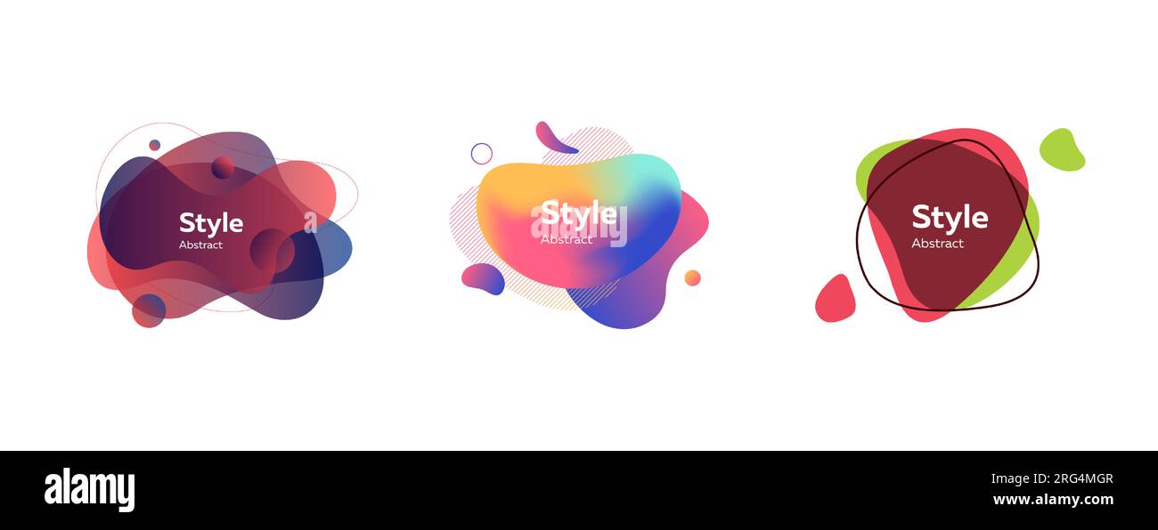 Neon multi layer shapes set Stock Vector Image & Art - Alamy