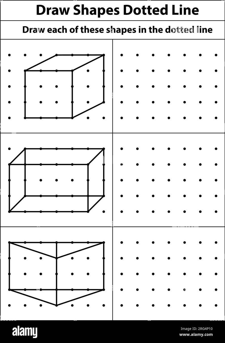 3d Isometric Cubes For Each Shape Using The Dotted Lines On A Dots Grid The Line Drawing Is On