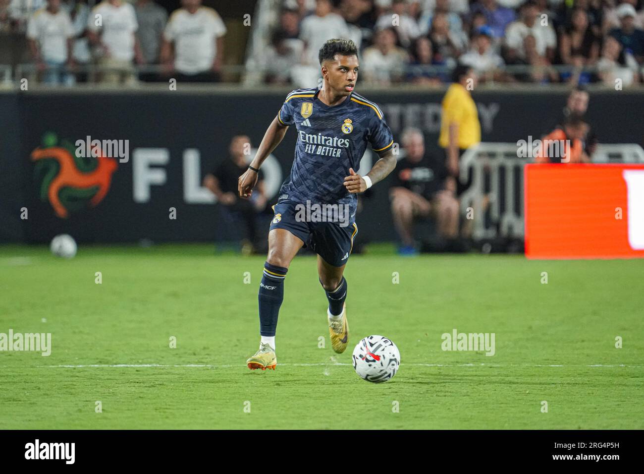 Orlando, Florida, USA, August 1, 2023, Real Madrid player Rodrygo looks ...