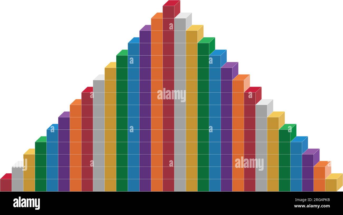 color cubes pyramids. 3d more color cube shapes. Mathematics of a ...