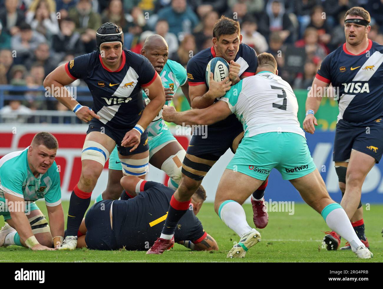 Buenos Aires, August 5, 2023. Argentina's Los Pumas Pablo Matera (C ...