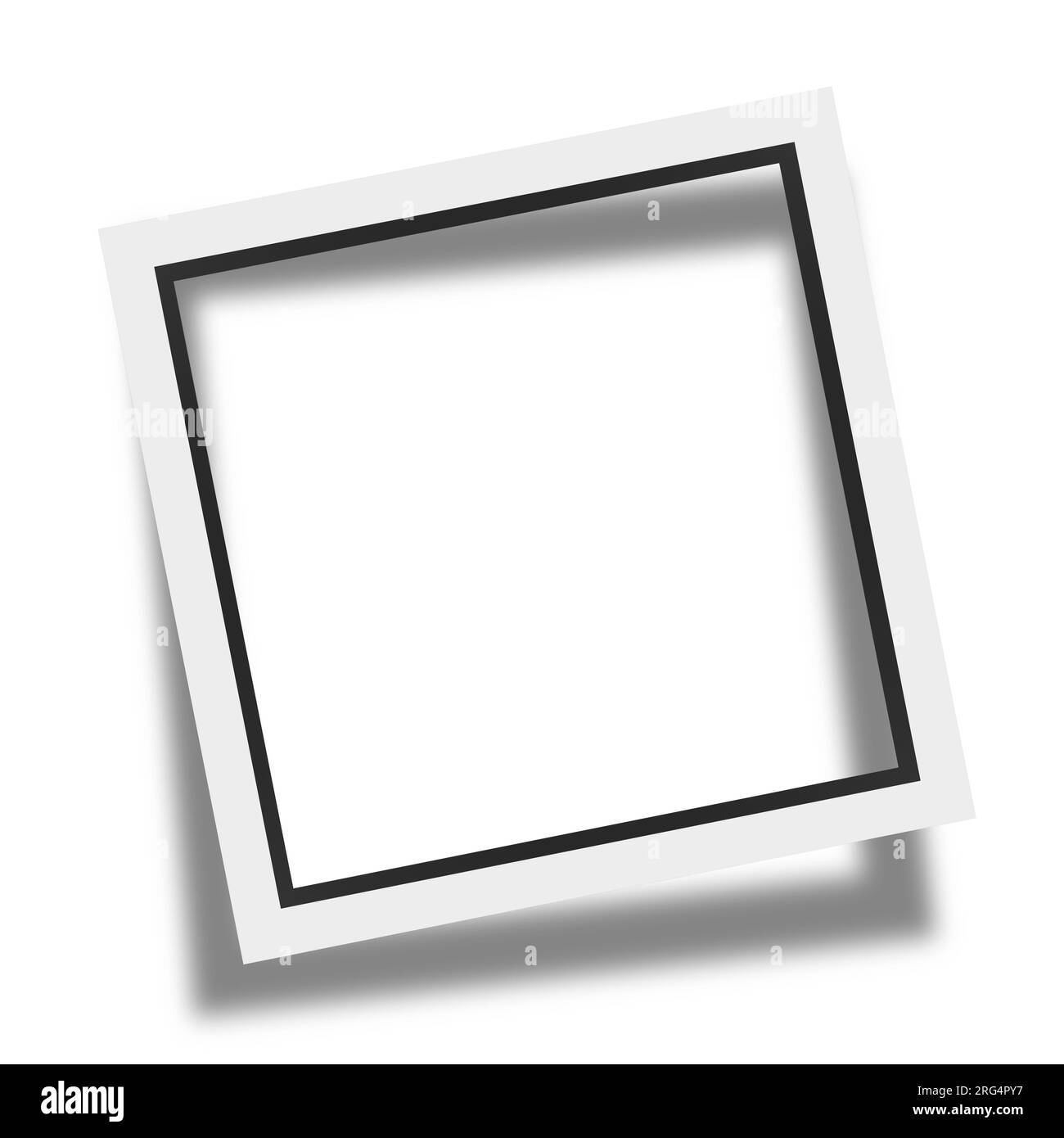 Photo frame empty isolated on white transparent background Stock Photo ...