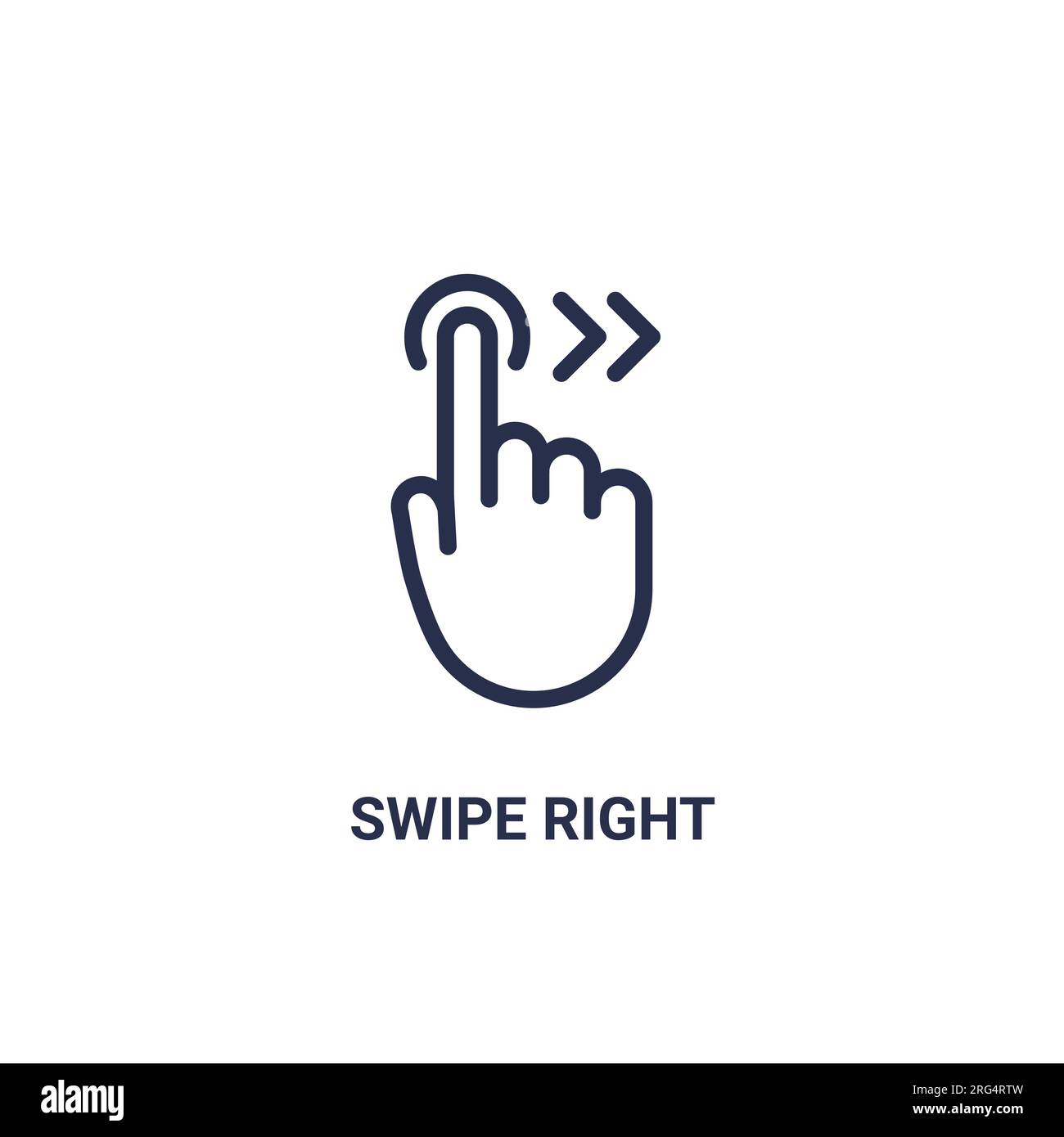 Swipe Hand Finger Vector Icon Drag Swipe Touch Arrow Tap Action Mobile Screen Symbol Finger