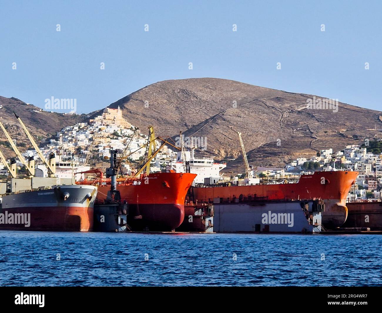 ONEX Syros shipyard, Ermopouli, Syros island, Greece, Southern Europe ...