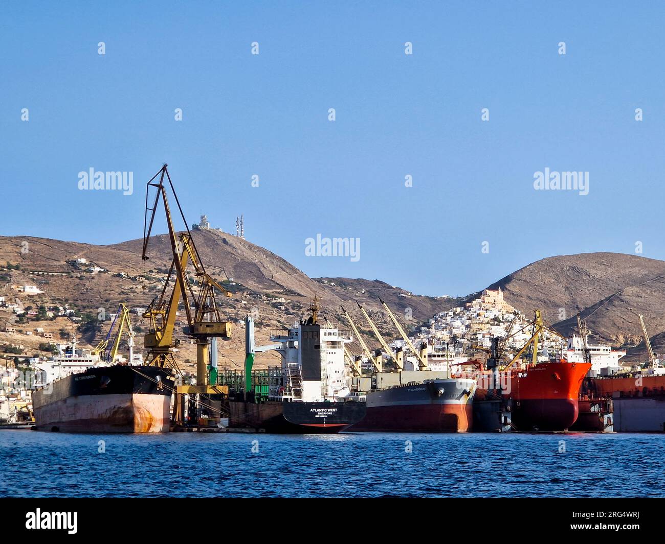 ONEX Syros shipyard, Ermopouli, Syros island, Greece, Southern Europe ...