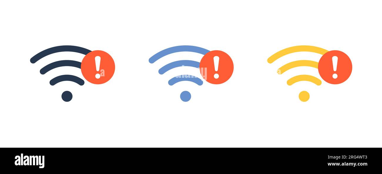 Wifi bad connection problem icon. Lost network wifi error internet ... Wifi bad connection problem icon. Lost network wifi error internet ...