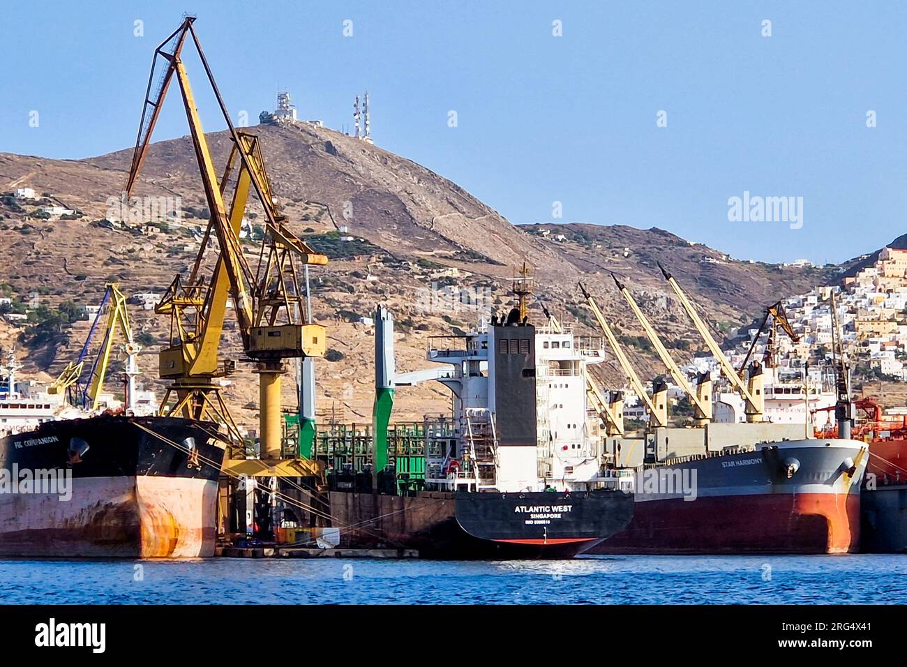 ONEX Syros shipyard, Ermopouli, Syros island, Greece, Southern Europe ...