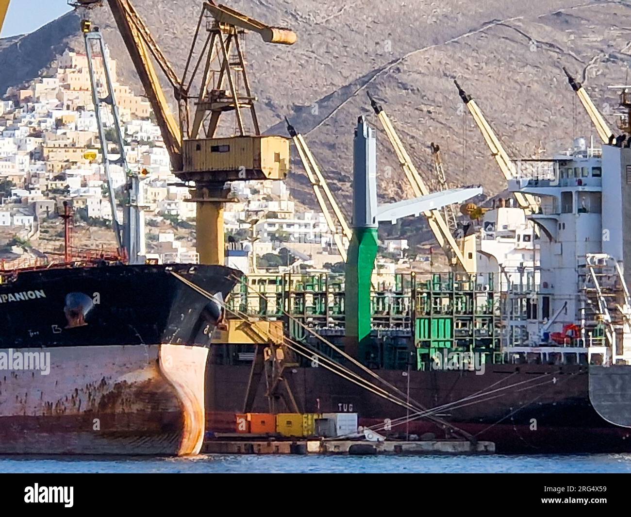 ONEX Syros shipyard, Ermopouli, Syros island, Greece, Southern Europe ...