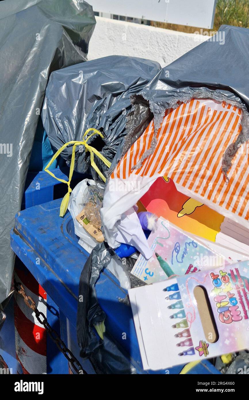 Garbage, Syros island, Greece, Southern Europe Stock Photo - Alamy