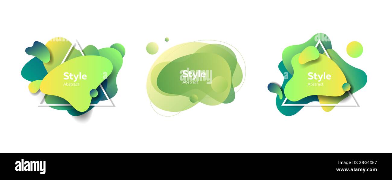 Set of green design elements in triangles Stock Vector Image & Art - Alamy