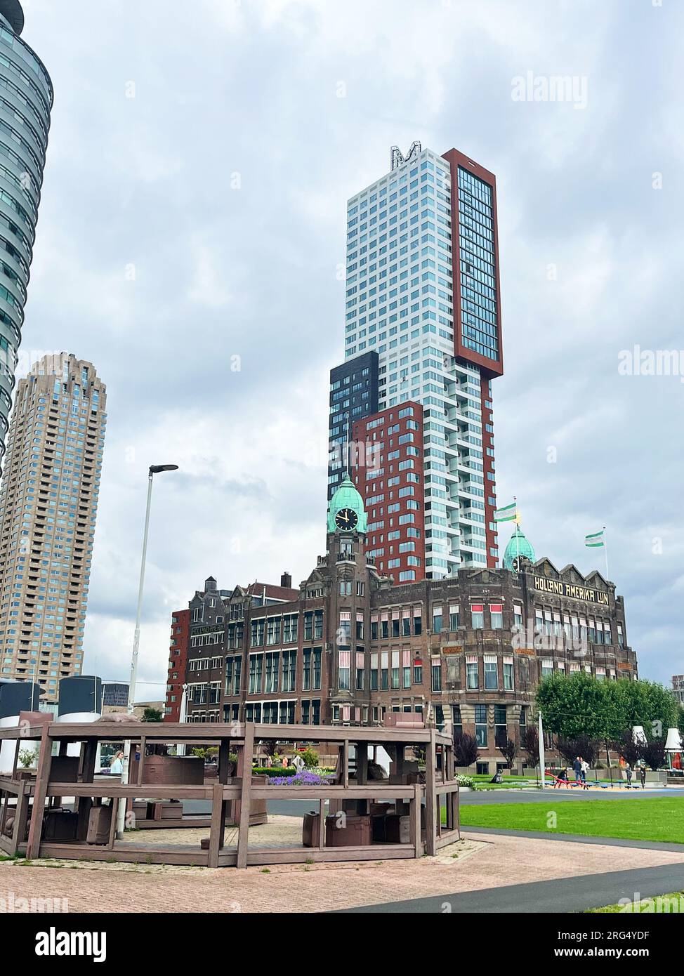 Rotterdam, Netherlands. August 6, 2023. Modern architecture at the ...