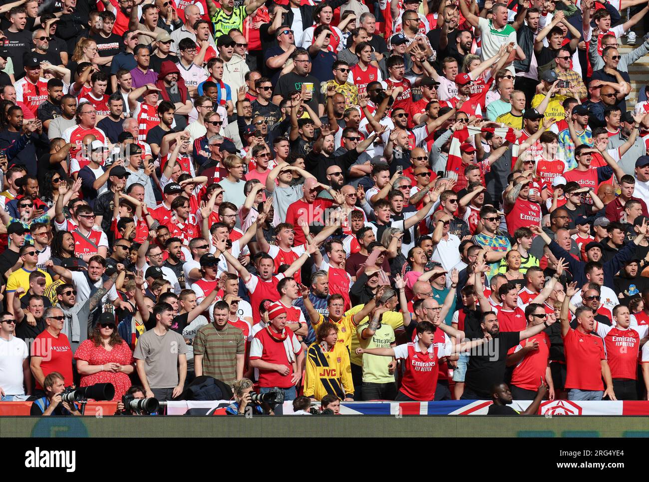 Arsenal Fans during THE FA COMMUNITY SHIELD Match between Manchester ...
