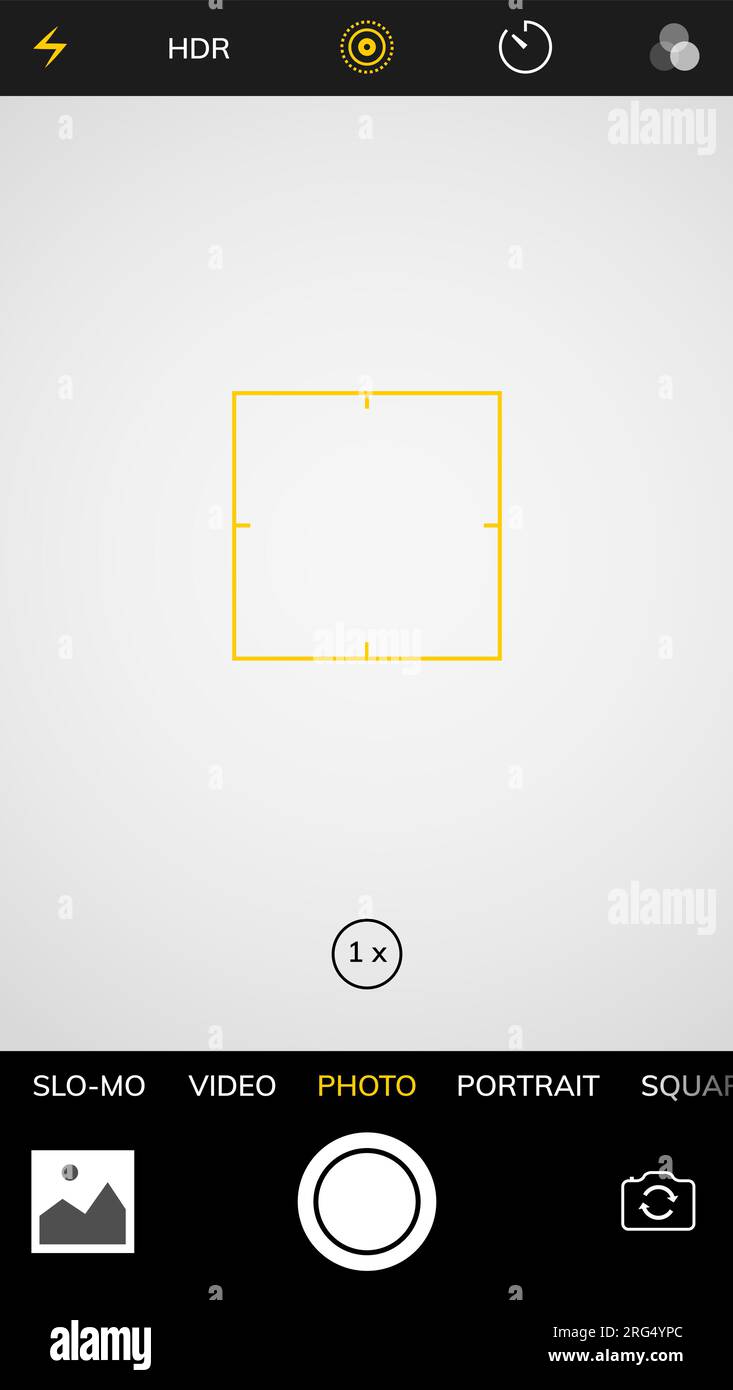 Camera screen phone mobile interface app. Smartphone photo viewfinder ...