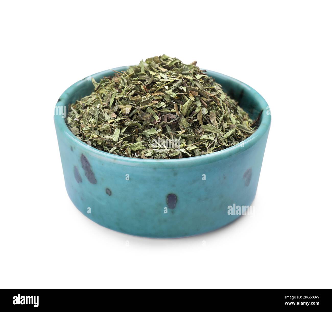 Bowl of dry tarragon isolated on white Stock Photo - Alamy