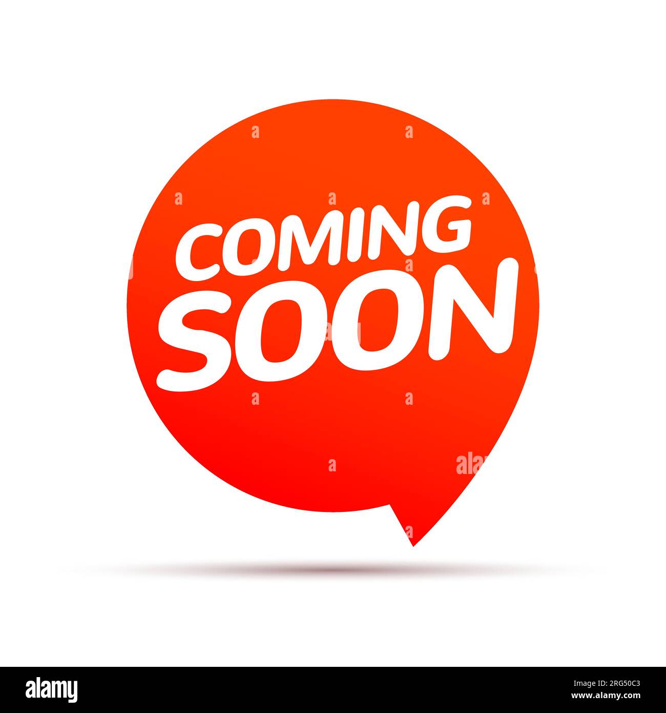 Coming soon red label banner. Open available now sign or coming soon ...