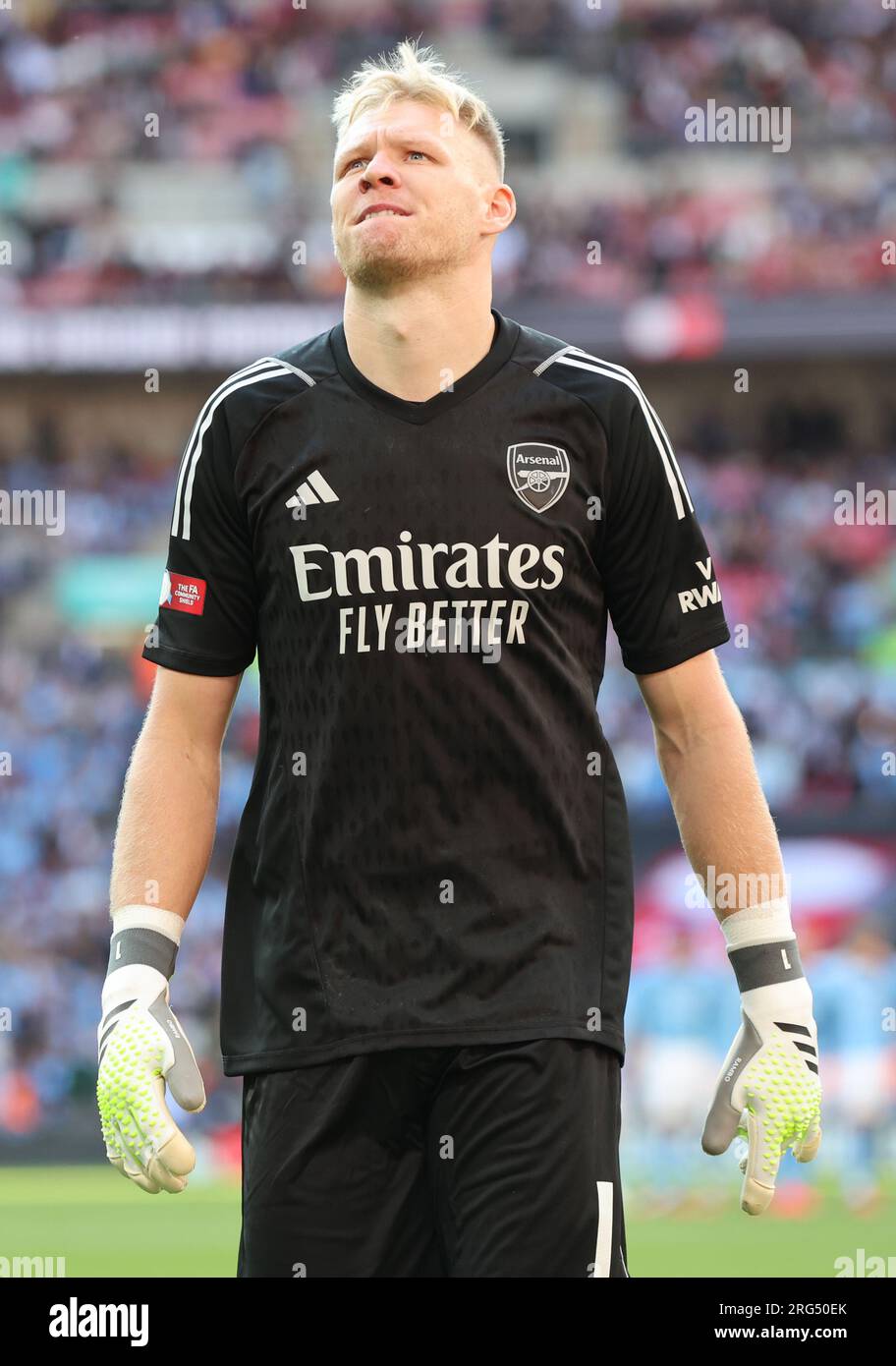 Aaron Ramsdale of Arsenal during THE FA COMMUNITY SHIELD Match between ...