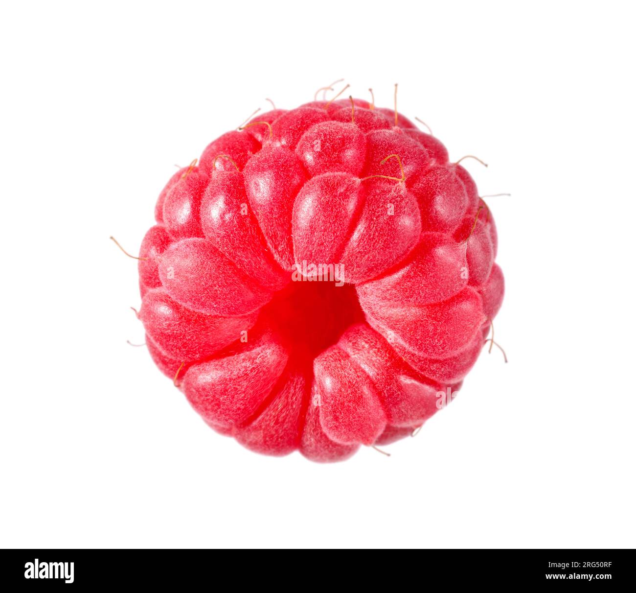 One tasty ripe raspberry isolated on white Stock Photo - Alamy