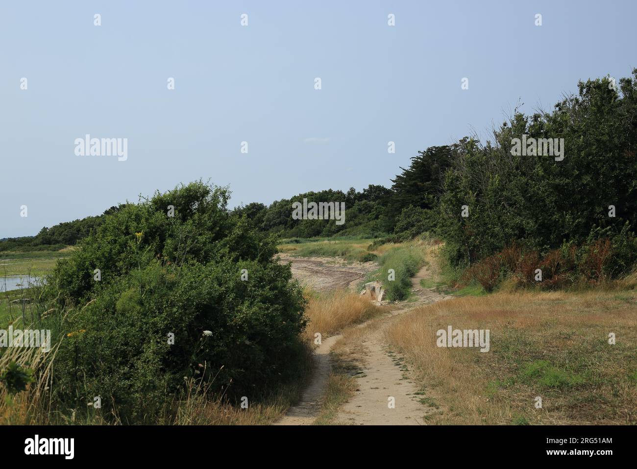 Coastal footpath (sentier cotier) GR34 close to Gorneveze, Sene, Vannes ...