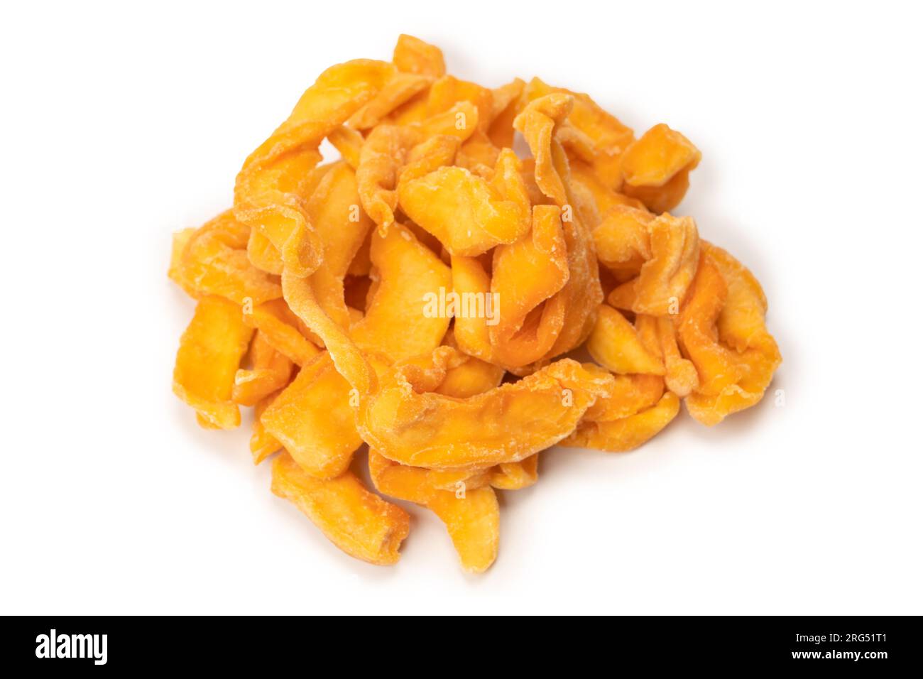 Dried melon slices isolated on a white background. Dried fruit Stock ...