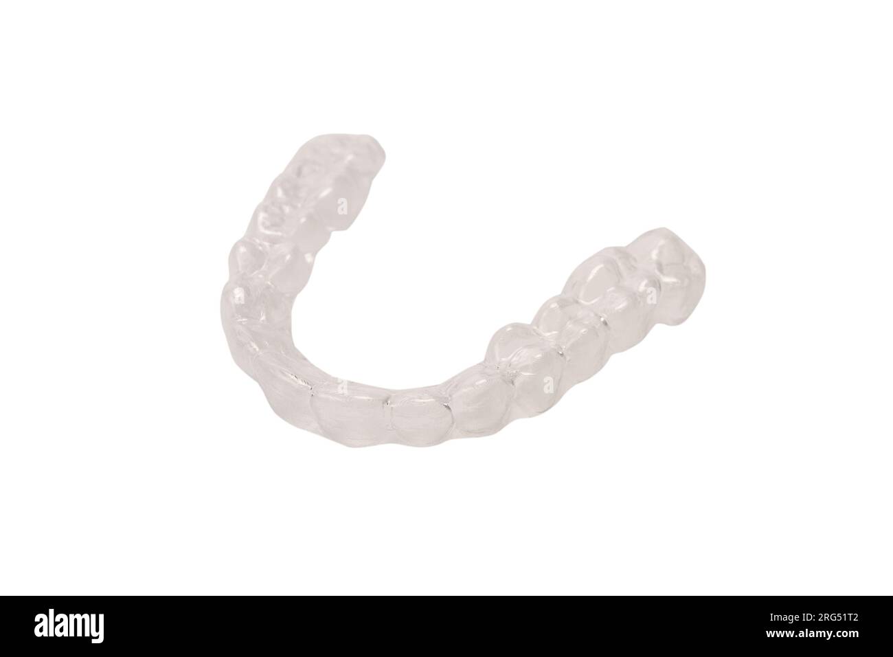 Transparent mouth guard isolated on a white background Stock Photo - Alamy