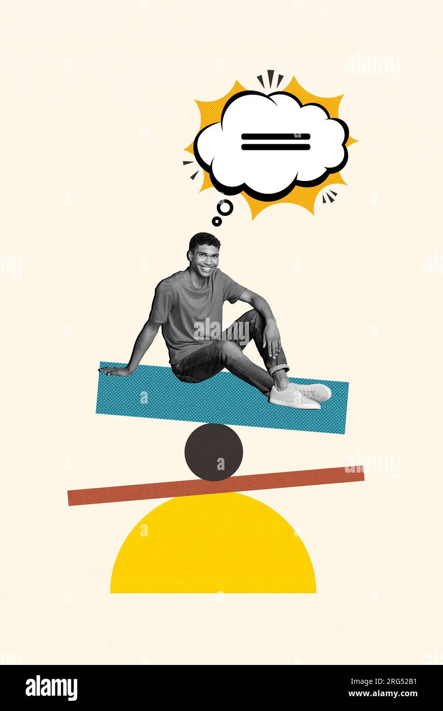 Vertical composite creative photo collage of handsome happy man ...