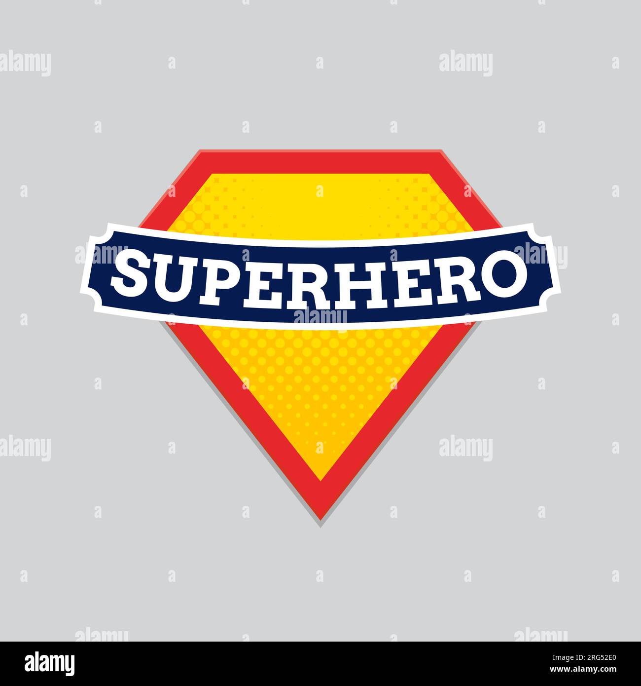 Superhero vector badge logo. Super hero shield man icon symbol of power ...