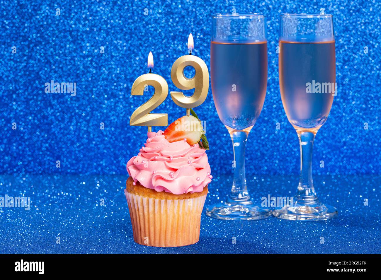 Cupcake With Number For Celebration Of Birthday Or Anniversary; Number ...