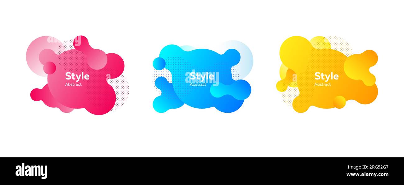 Set of vibrant liquid shapes for presentation Stock Vector Image & Art ...