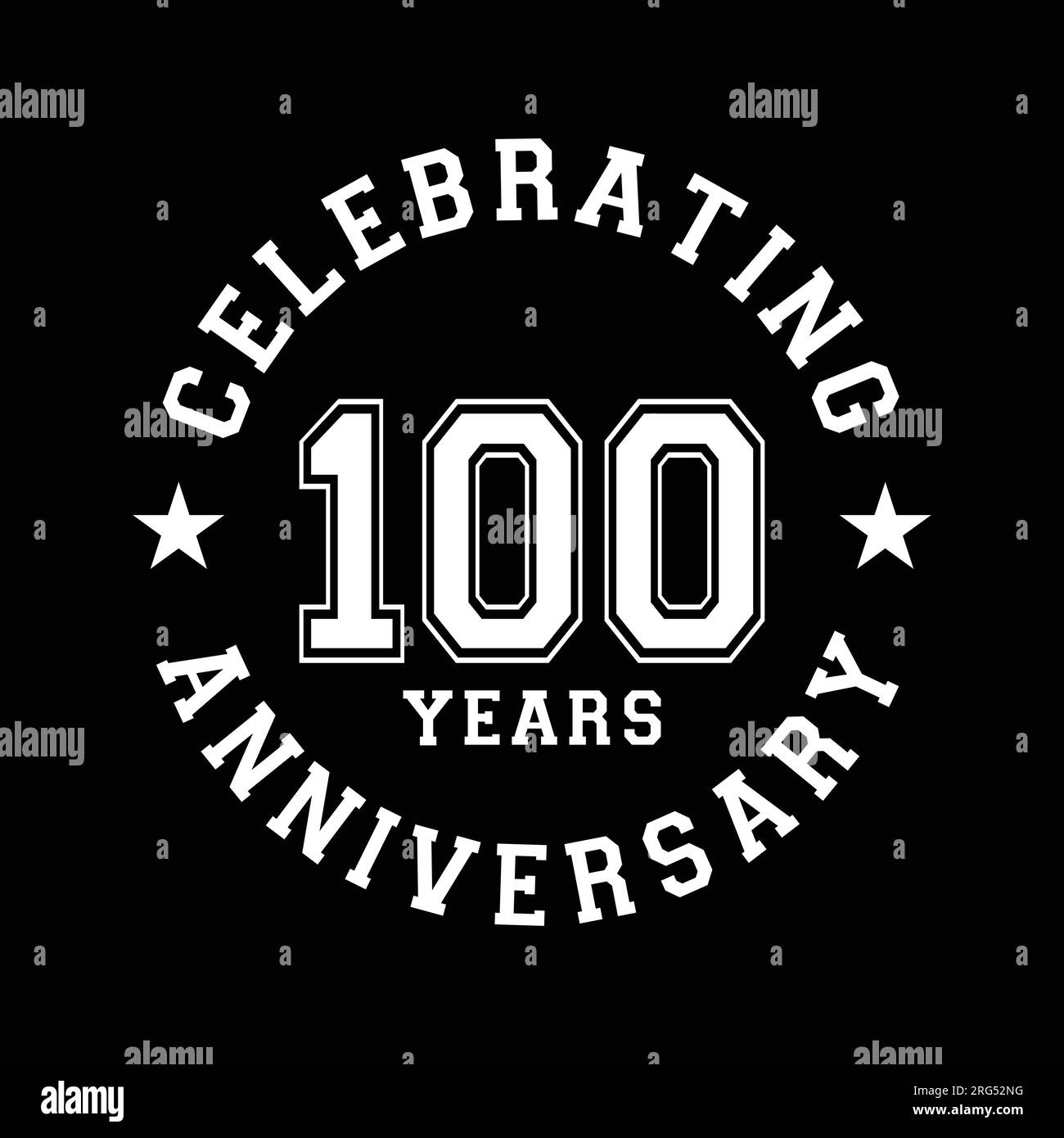 100 years anniversary celebration design template. 100th vector and ...