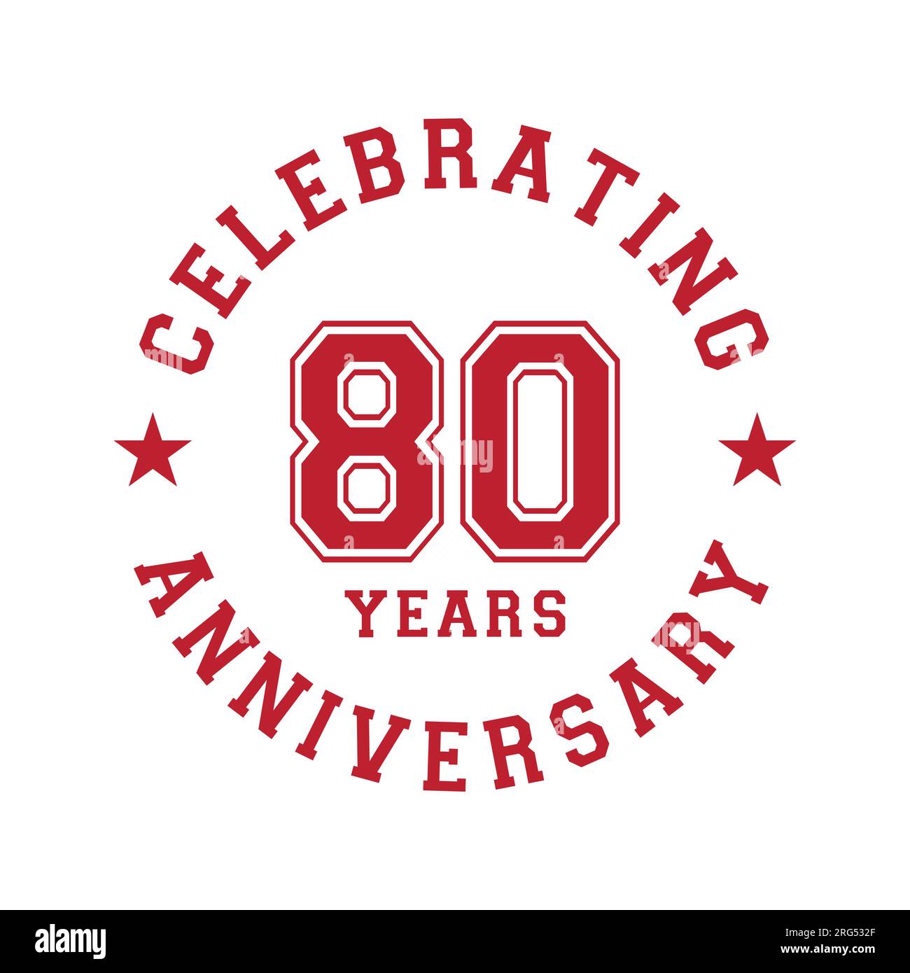 80 years anniversary celebration design template. 80th vector and ...