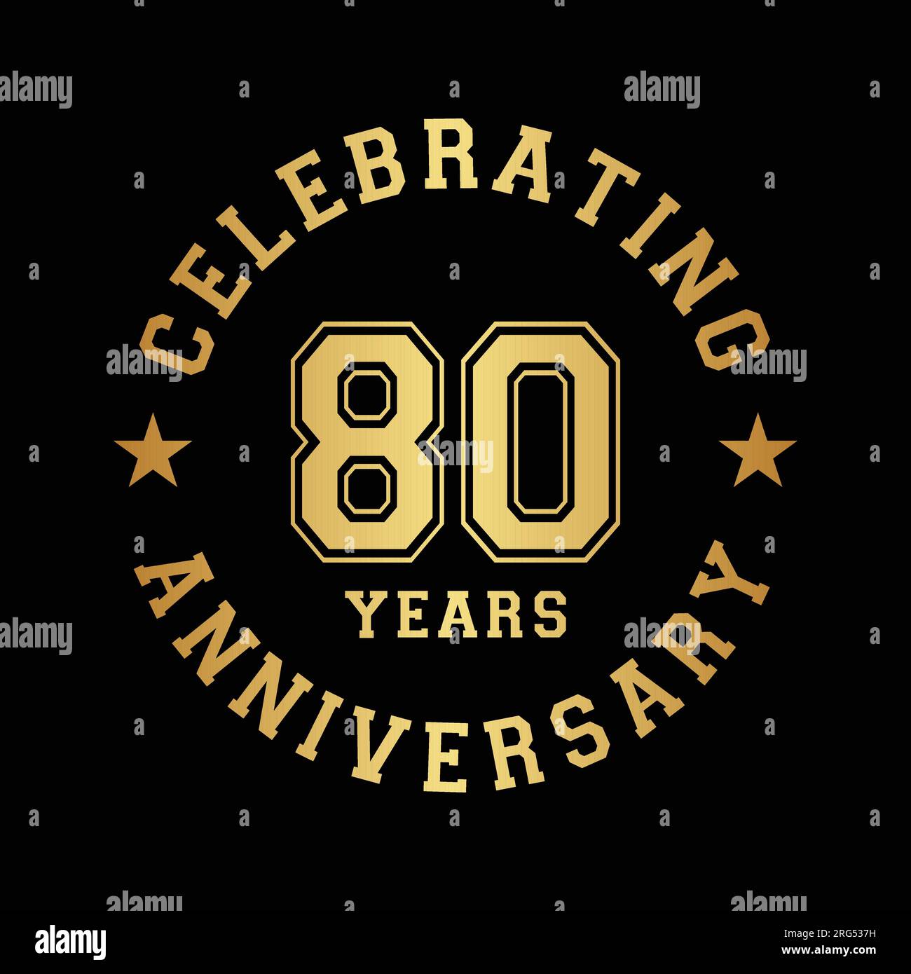 80 years anniversary celebration design template. 80th vector and ...