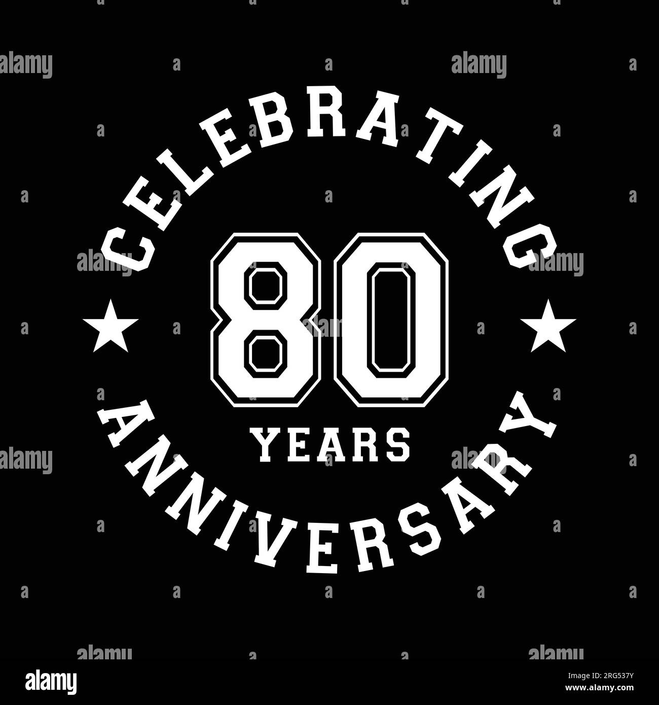 80 years anniversary celebration design template. 80th vector and ...