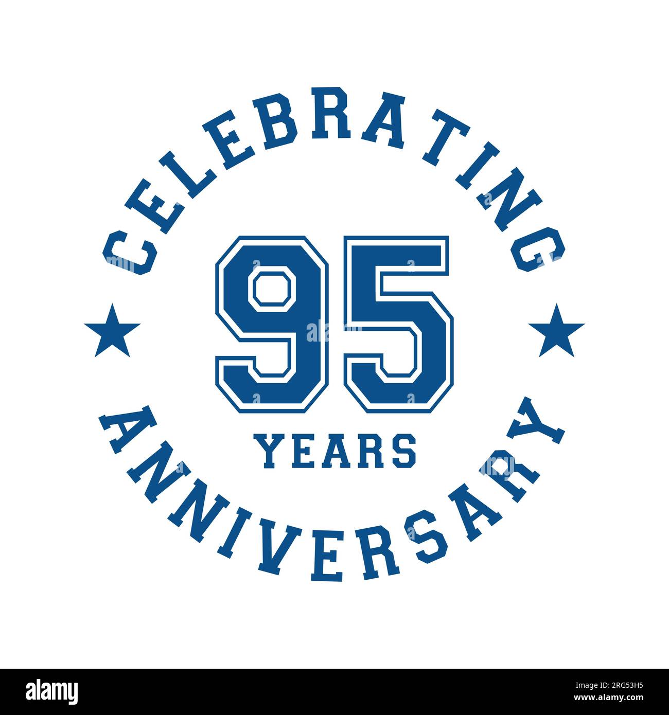 95 years anniversary celebration design template. 95th vector and ...